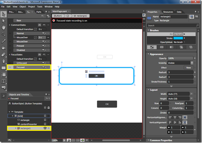 Windows developer future: Expression Blend 3: Support for the Silverlight Visual State Manager